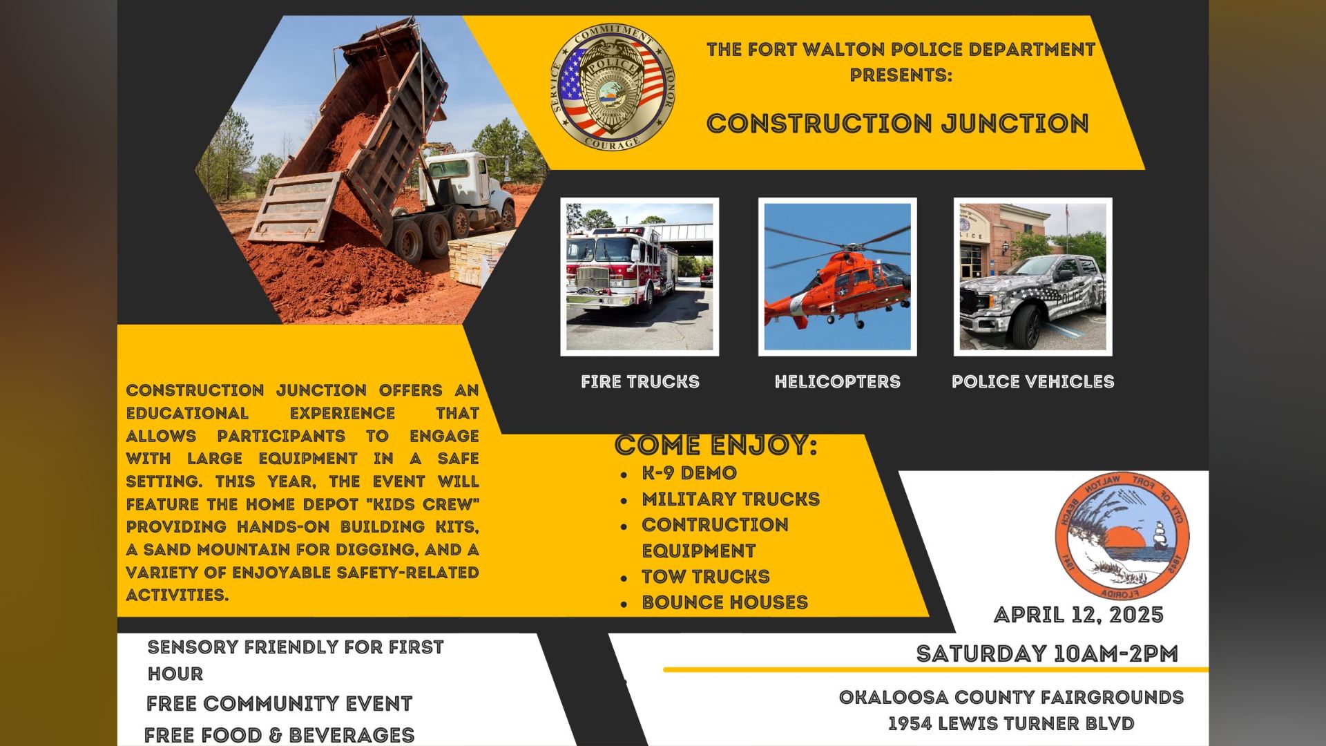 Fort Walton Beach Police Department brings back Construction Junction ...